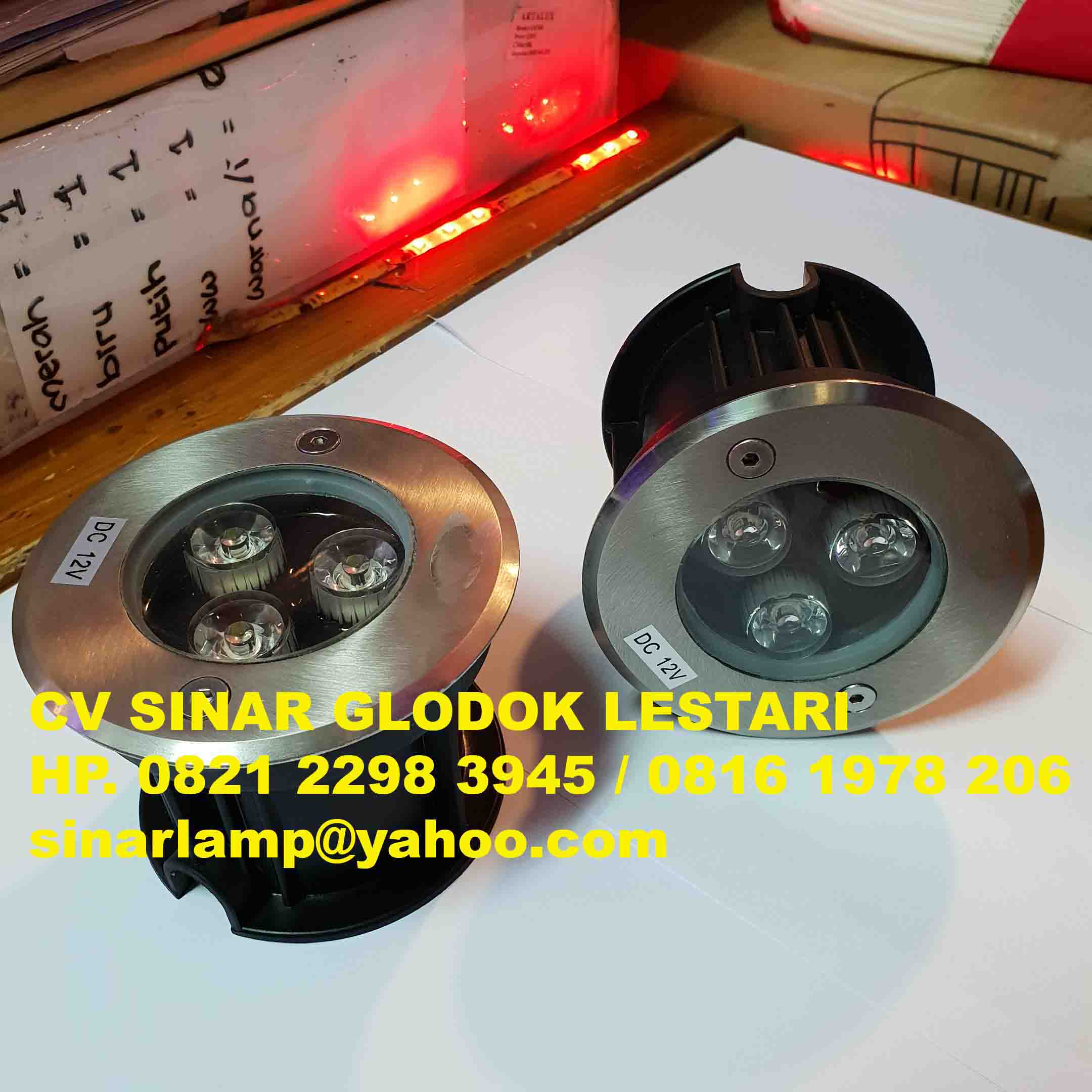 Lampu Lantai LED 3W 12V Cahaya Putih