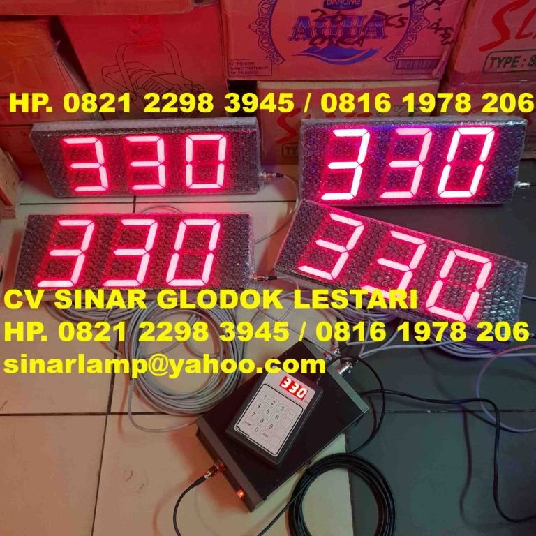 Lampu Display Gereja 5 inch 4 Box Display Seven Segment