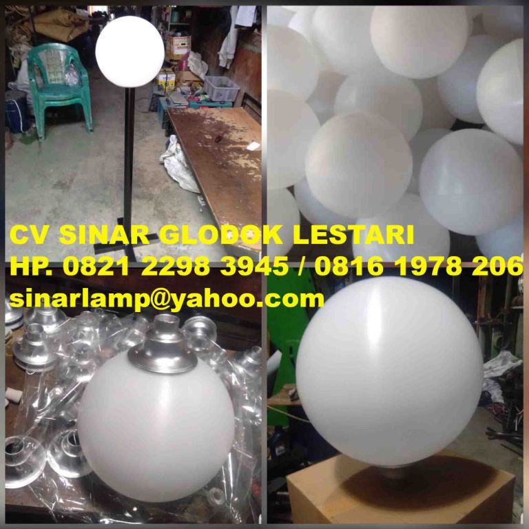 Lampu Taman Bulat 30cm Polytelin