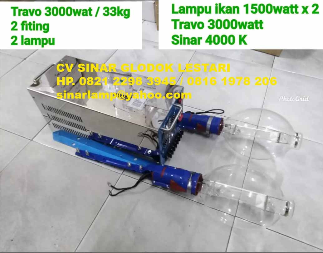 Lampu Nelayan Penangkap Ikan Cumi Udang 1500 watt set