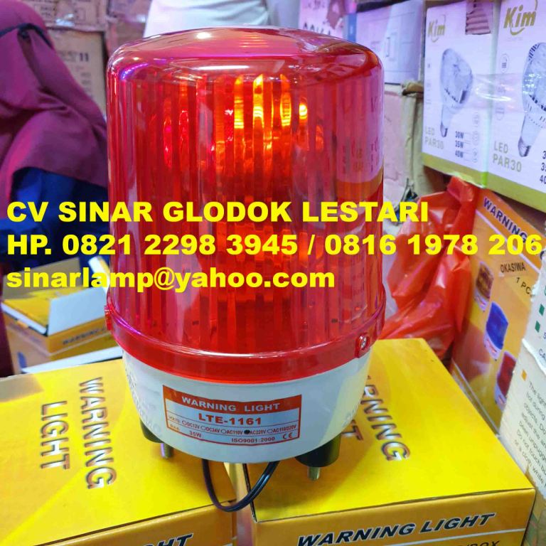 Lampu Warning Light Rotary Lamp 6 inch Merah