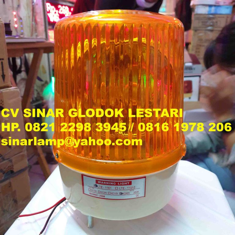 Lampu Warning Light 6 inch Kuning 35 Watt 220V