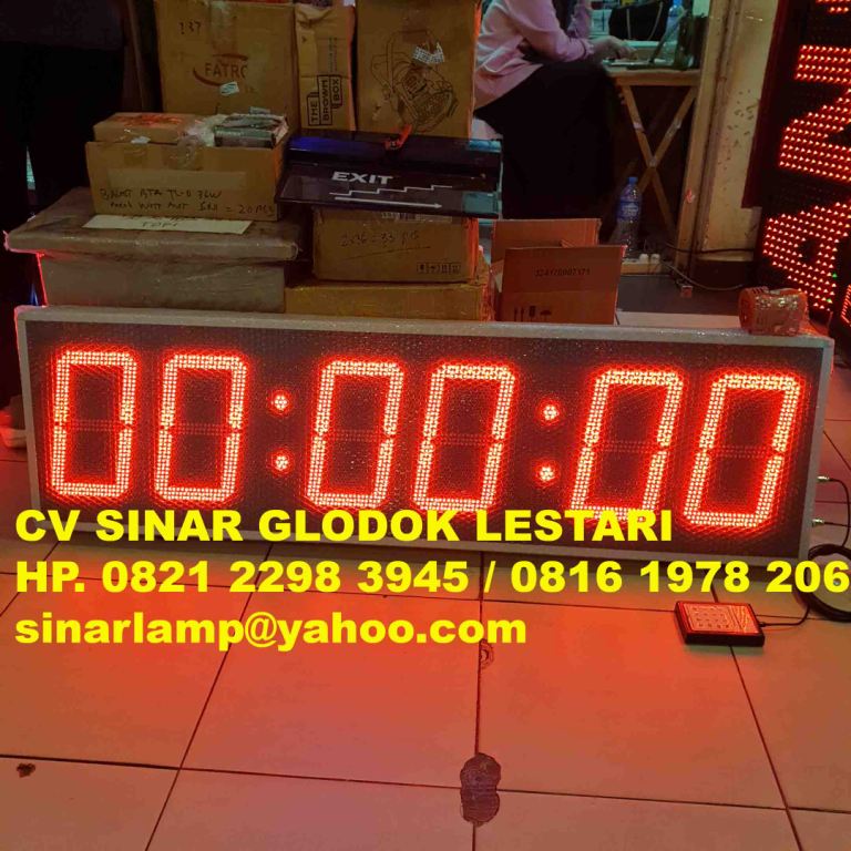 Lampu Display 3 Fungsi Countdown + Stopwatch + Digital Clock