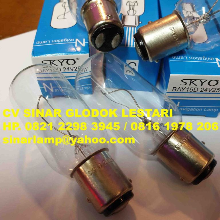 Lampu Navigasi Bayonet Navigation Lamp BAY15D 24V 25W Pin Pentil Tidak ...