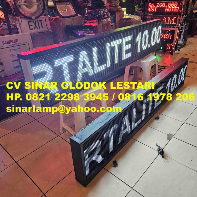 Lampu Running Text SPBU Pertamina