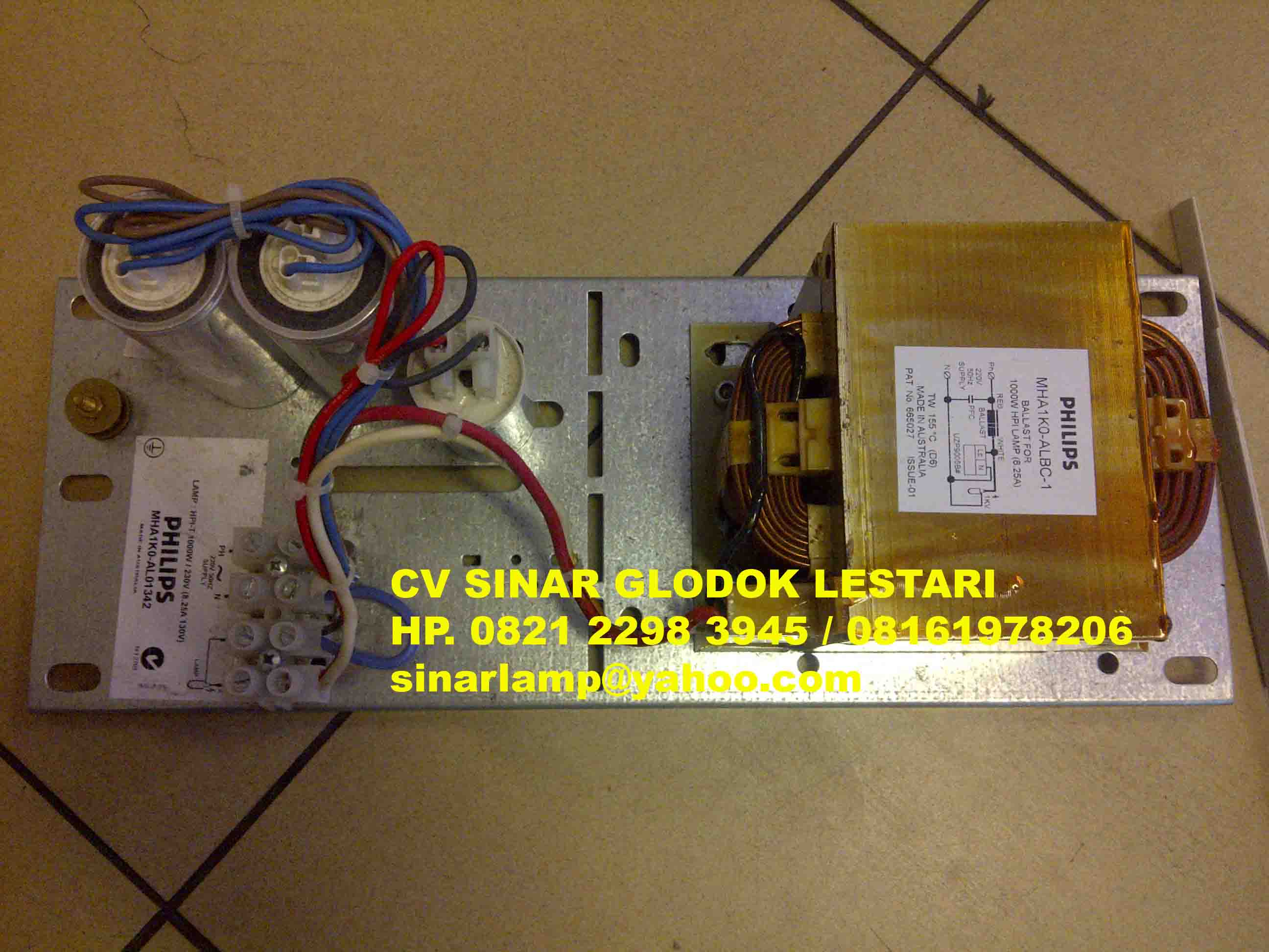 Komponen Lampu HPIT 1000W Balast Ignitor Capasitor PHILIPS