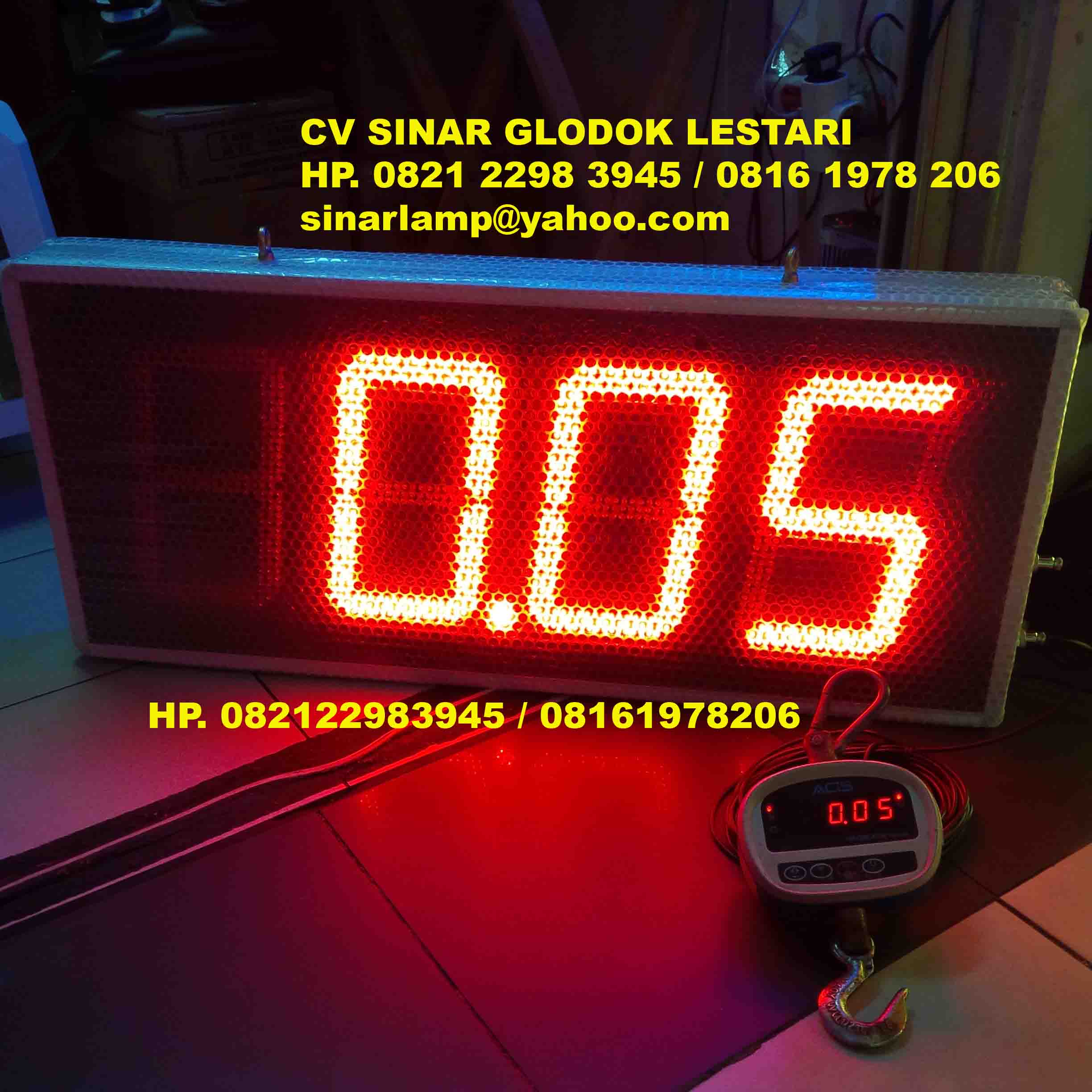 Lampu Display Timbangan Digital