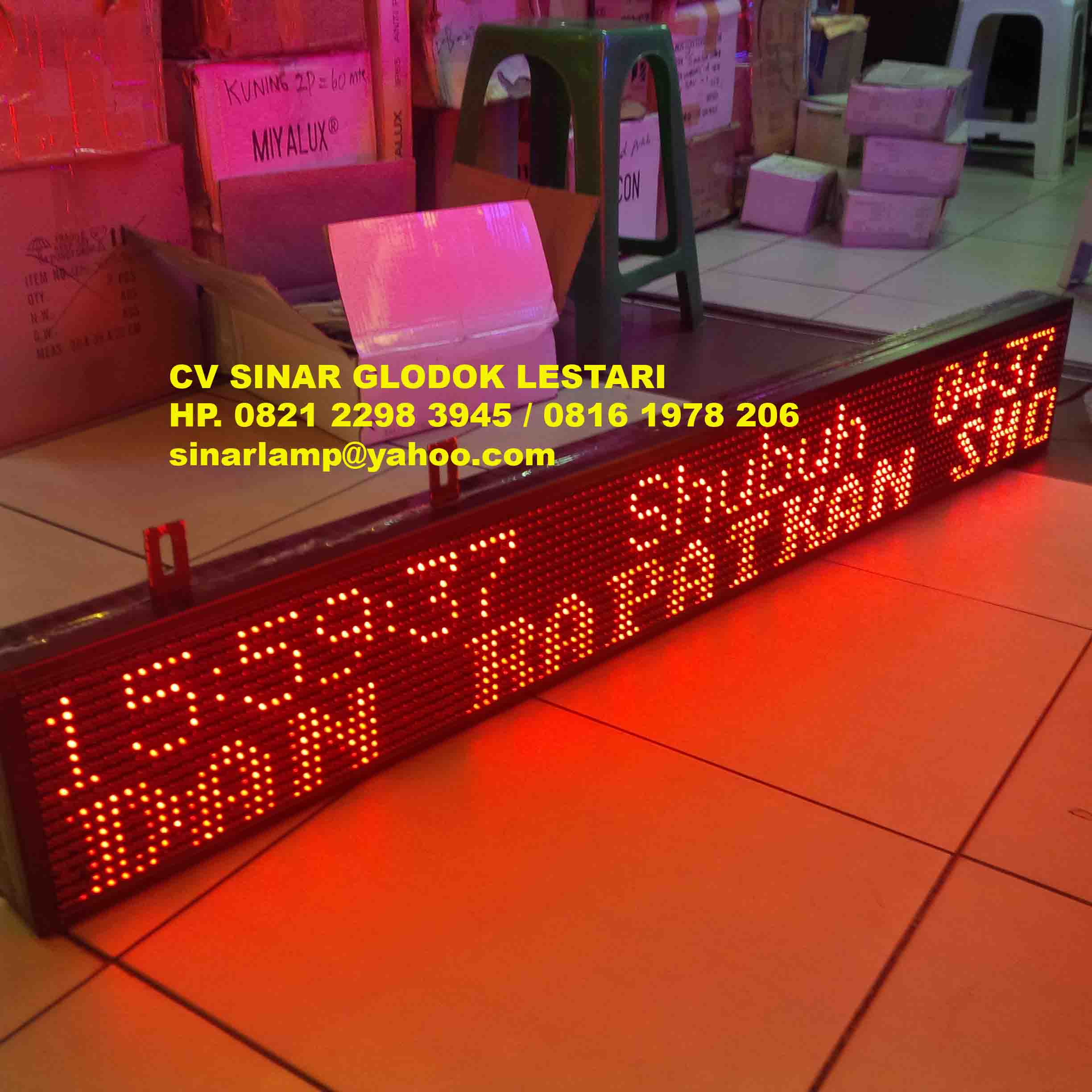 Lampu Display Digital : Lampu Display Jam Jadwal Sholat + Running Text