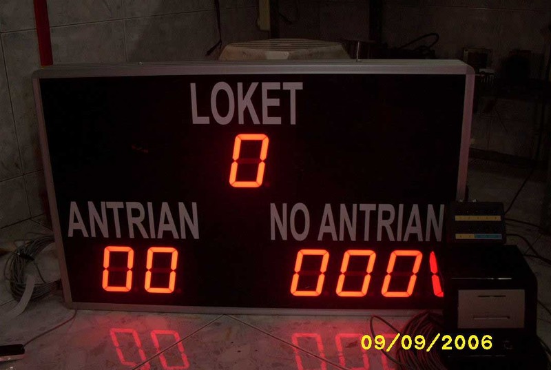 Lampu Display Papan Antrian Queue Board System