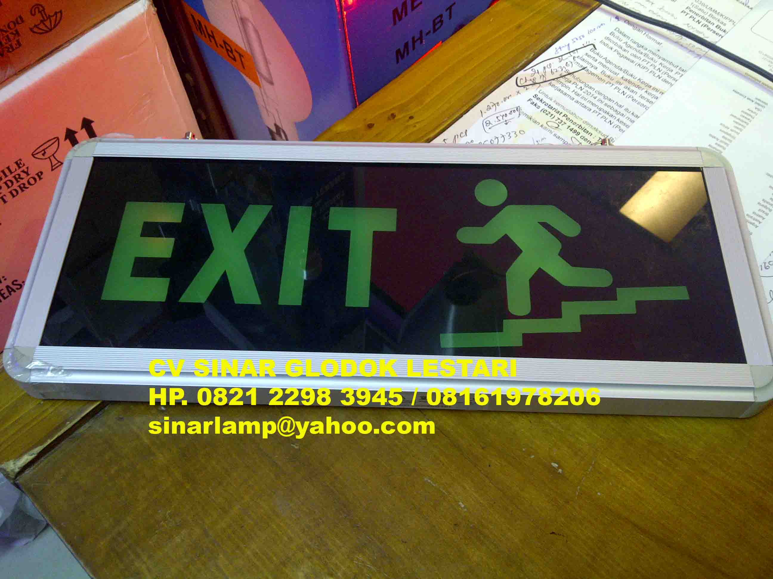 Lampu Emergency EXIT : Lampu Emergency EXIT LED Tangga Turun