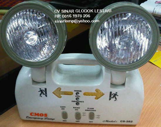 Lampu Emergency EXIT : Lampu Emergency Halogen 2 x 10W Merk CMos