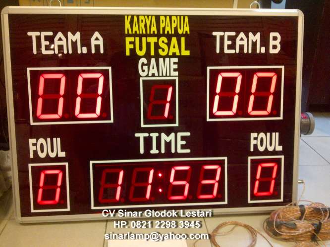 Lampu Scoring Board Futsal