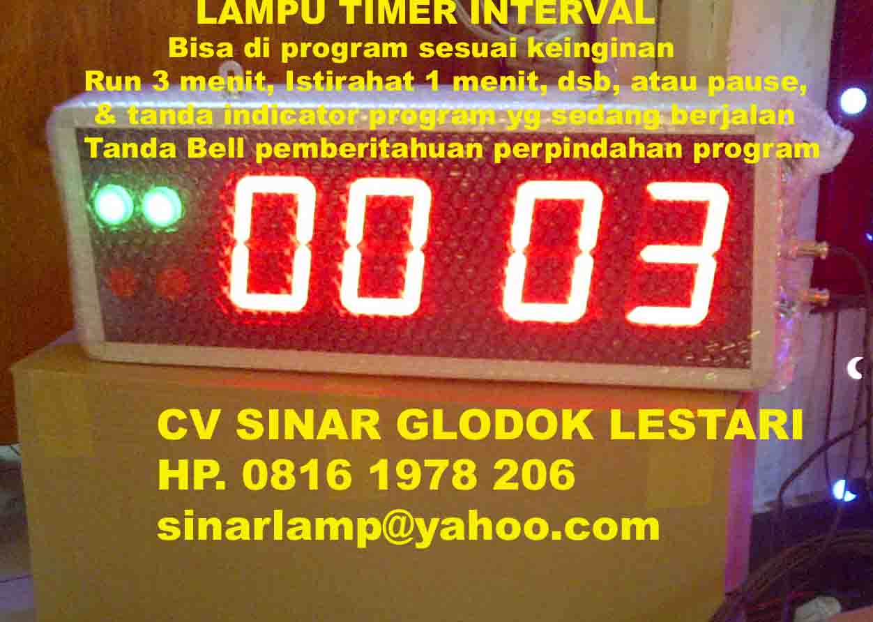 Lampu Timer Interval Display