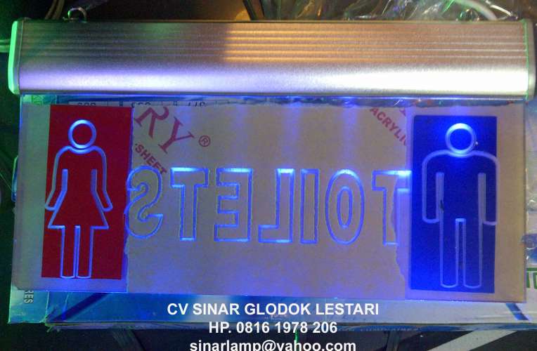 Lampu Emergency EXIT : Lampu Toilet Acryrlic Transparan