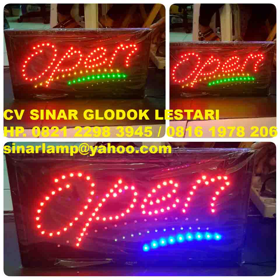 Lampu Open atau LED Sign Open