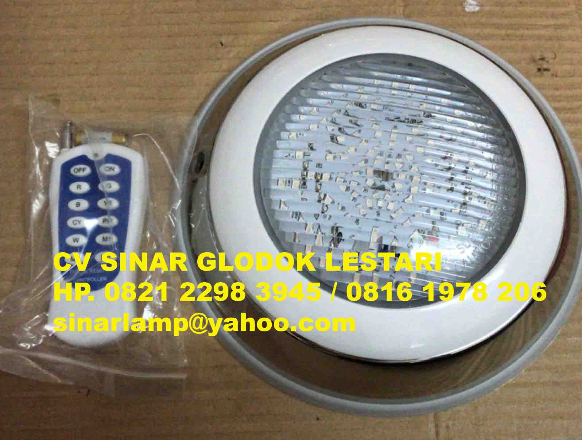 Lampu Kolam Renang RGB 12W Underwater Pool Light‎ + Remote Control